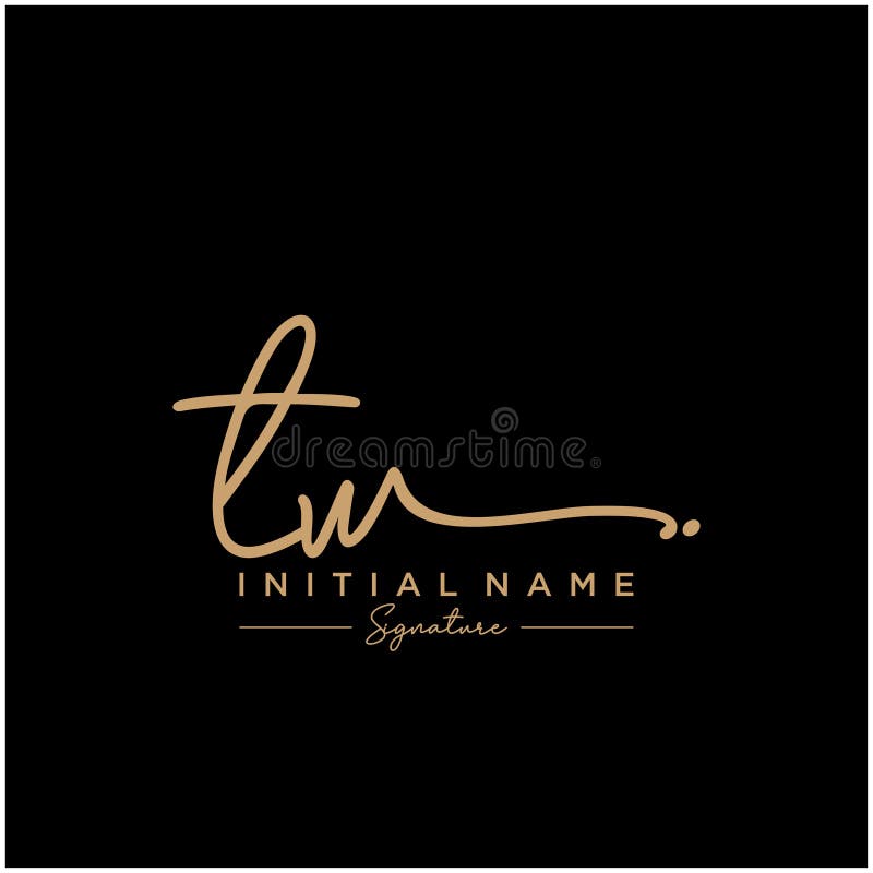 Letter TW Signature Logo Template Vector Stock Vector - Illustration of ...