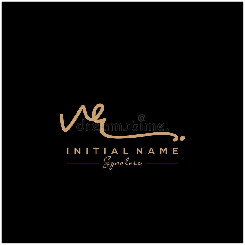 Letter VR Signature Logo Template Vector Stock Vector - Illustration of ...