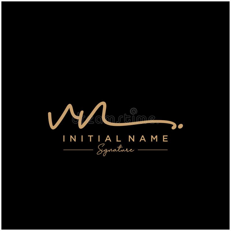 Letter VN Signature Logo Template Vector Stock Vector - Illustration of ...