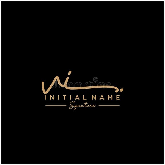 Letter VI Signature Logo Template Vector Stock Vector - Illustration of ...