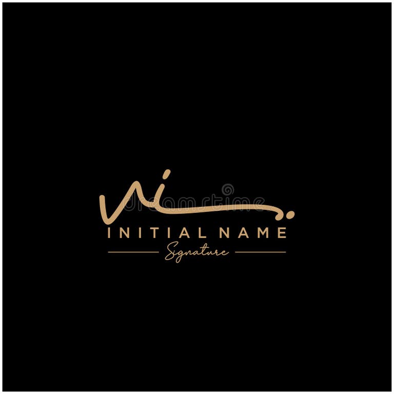 Letter VI Signature Logo Template Vector Stock Vector - Illustration of ...