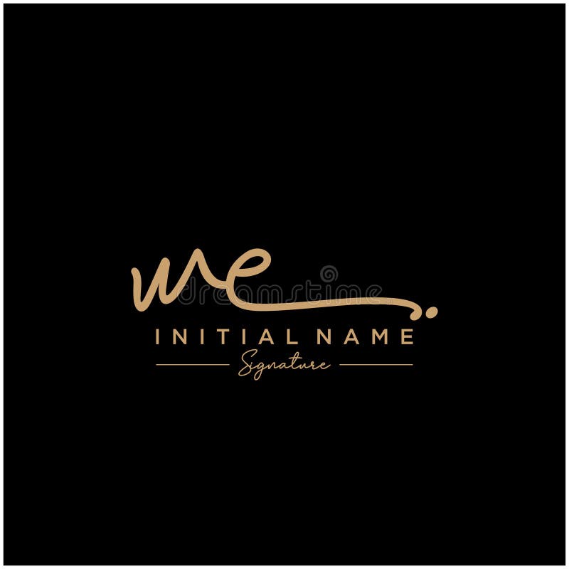 Letter we Signature Logo Template Vector Stock Vector - Illustration of ...