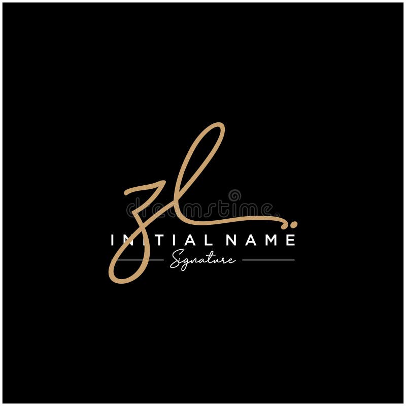 Letter ZL Signature Logo Template Vector Stock Vector - Illustration of ...