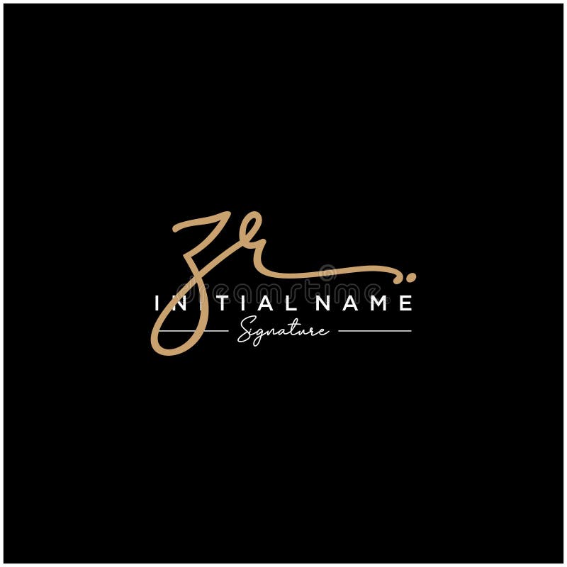 Letter ZR Signature Logo Template Vector Stock Vector - Illustration of ...