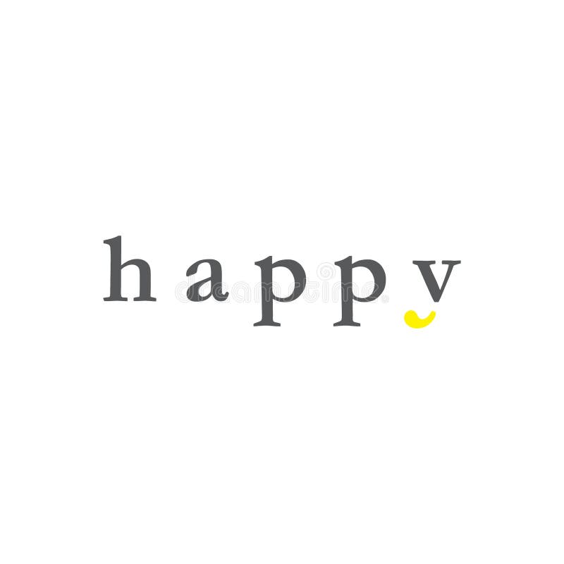 Creative Happy Logotype Design, Vector Stock Illustration ...