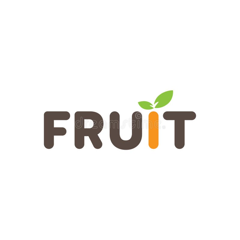 Fresh and Creative Fruit Logo Design, Vector Stock Illustration ...