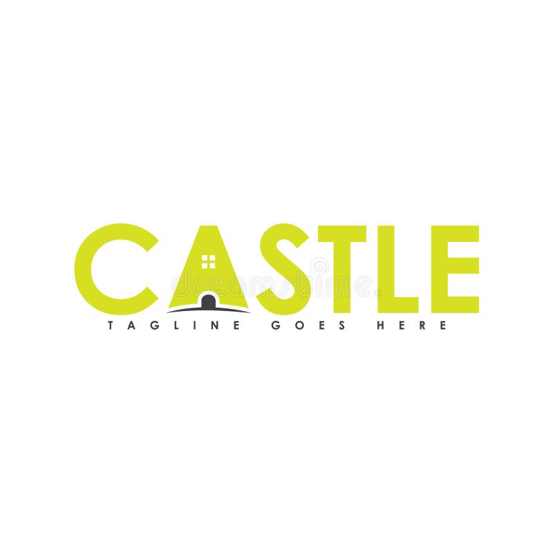 Creative Yellow Castle Logotype Design, Vector Stock Illustration ...