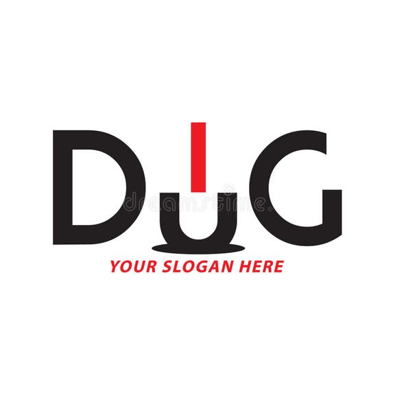 Creative Red Dug Logo Design, Vector Stock Illustration - Illustration ...