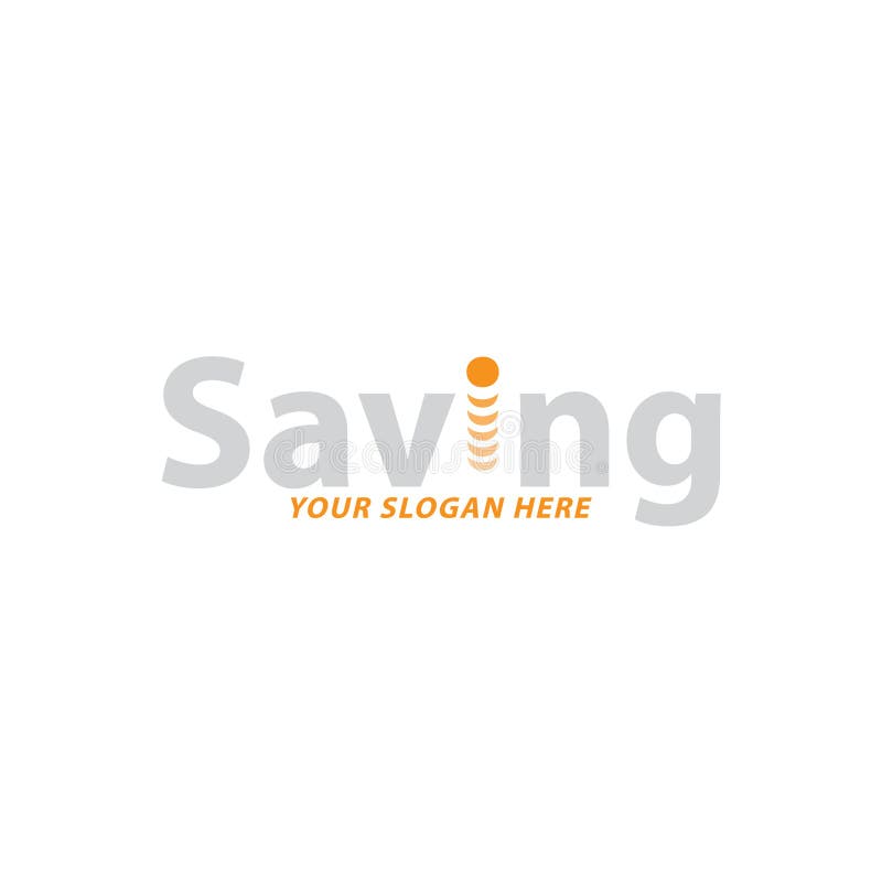 Creative and Simple Saving Logo Design, Vector Stock Illustration ...