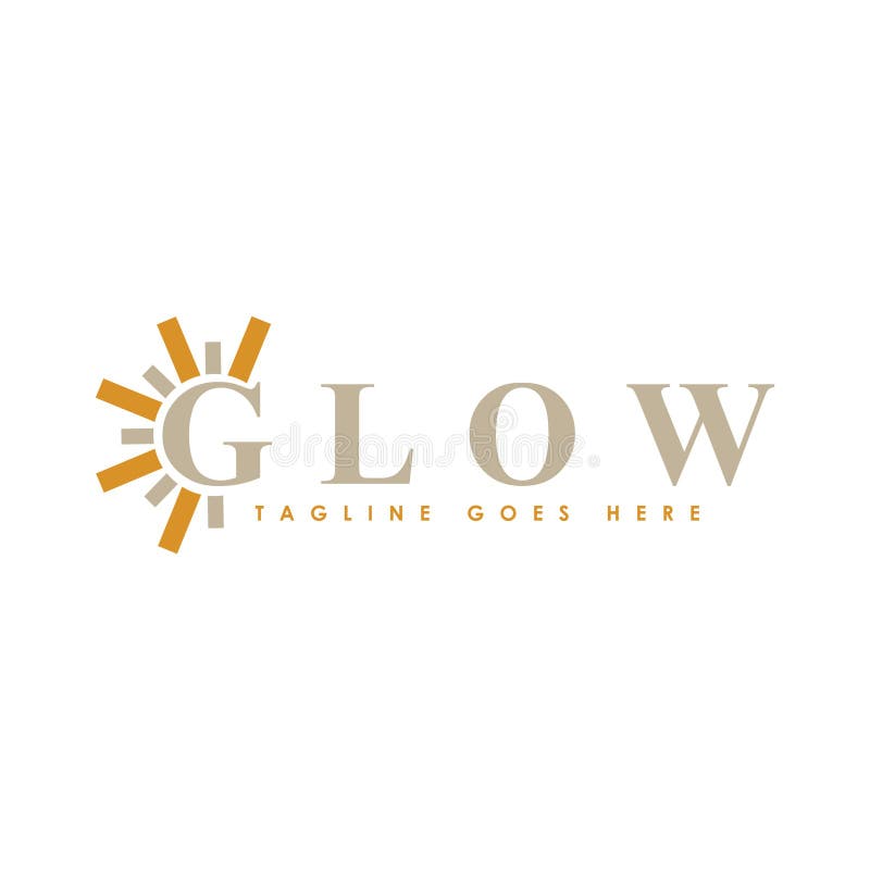 Creative and Simple Shine Glow Logo Design, Vector Stock Vector ...