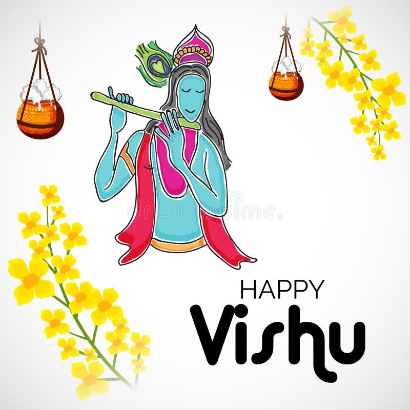 Happy Vishu. stock illustration. Illustration of effects - 178536712