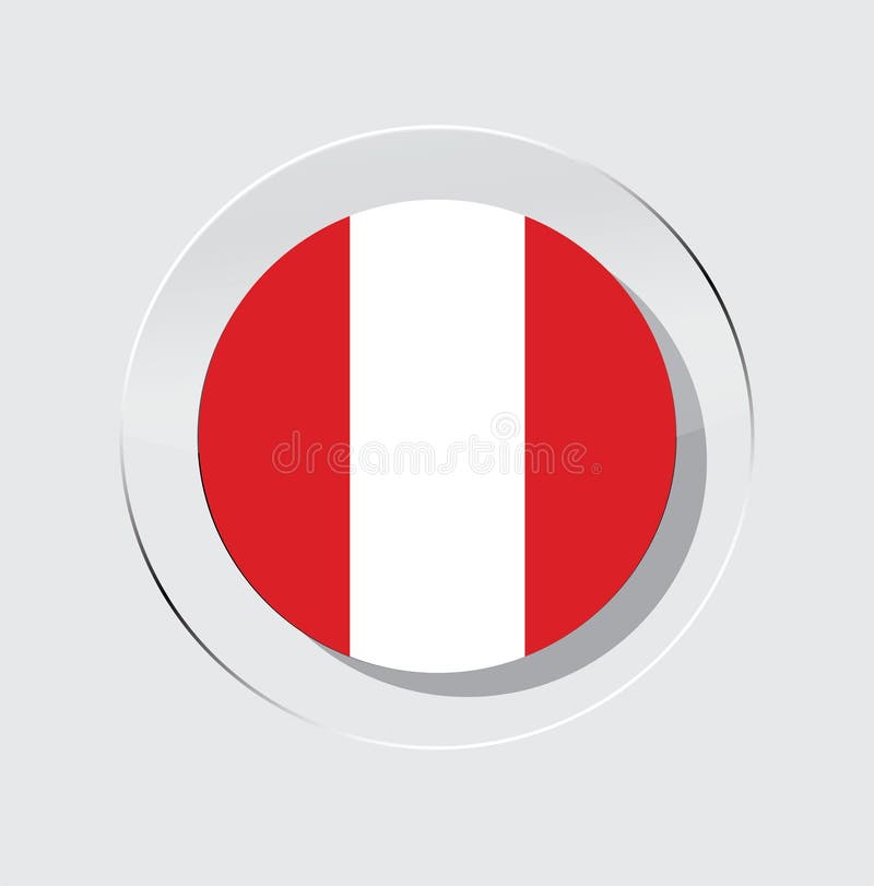 Peru State Flag Circle Icon Vector Illustration Stock Vector ...
