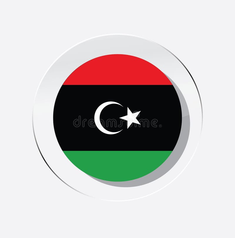 Libyan Country Flag Circle Icon Vector Illustration Stock Vector ...