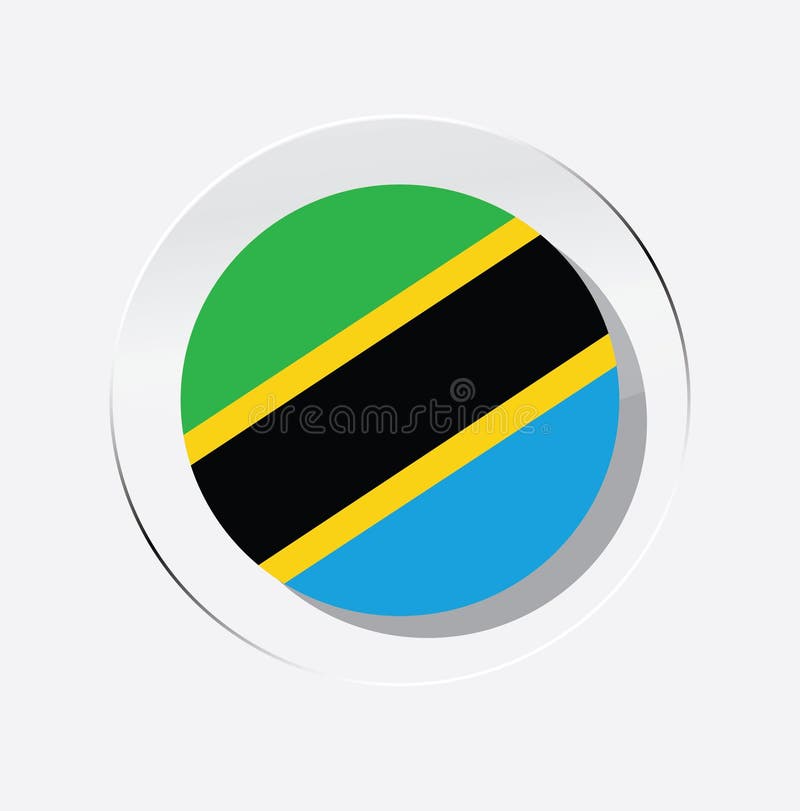 Tanzania Country Flag Circle Icon Vector Illustration Stock Vector ...