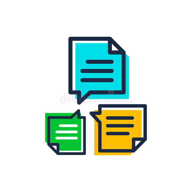 Simple chat document logo stock vector. Illustration of chart - 178617678