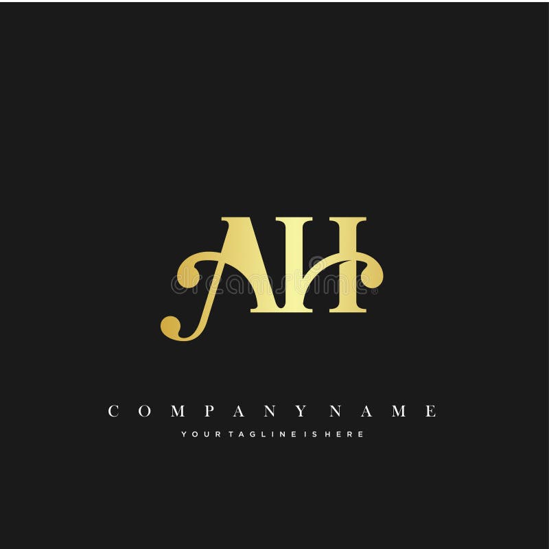 AH Modern Unique Initial Letter Elegant Logo Template Vector Creative ...