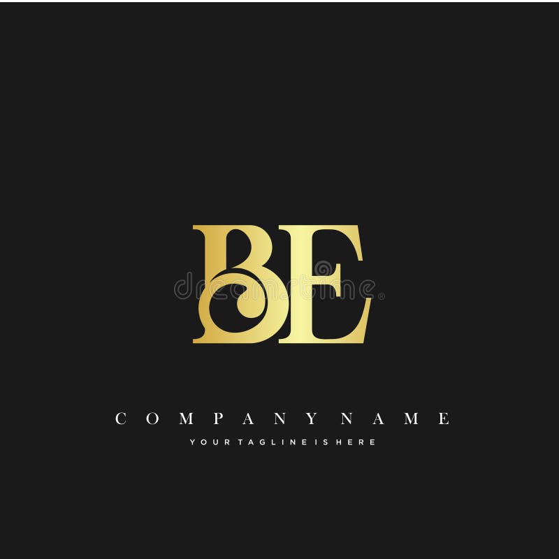 Initial Letter BE Logo Template Design Stock Vector - Illustration of ...