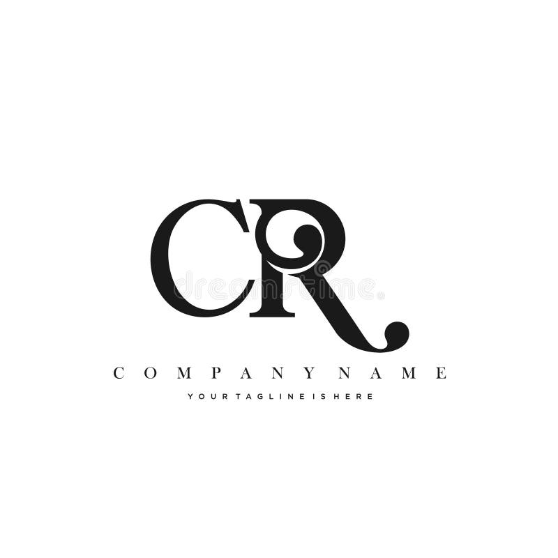Initial Letter CR Logo Template Design Stock Illustration ...