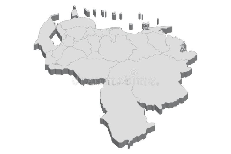 Venezuela provinces map stock illustration. Illustration of subdivision ...