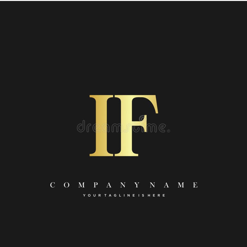 Initial Letter IF Logo Template Design Stock Vector - Illustration of ...