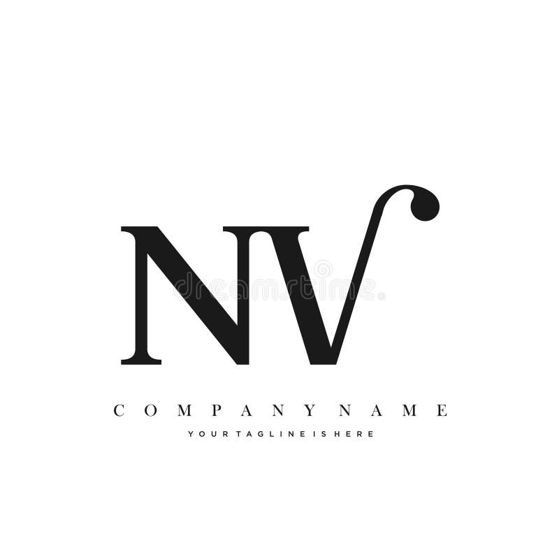 Initial Letter NV Logo Template Design Stock Vector - Illustration of ...