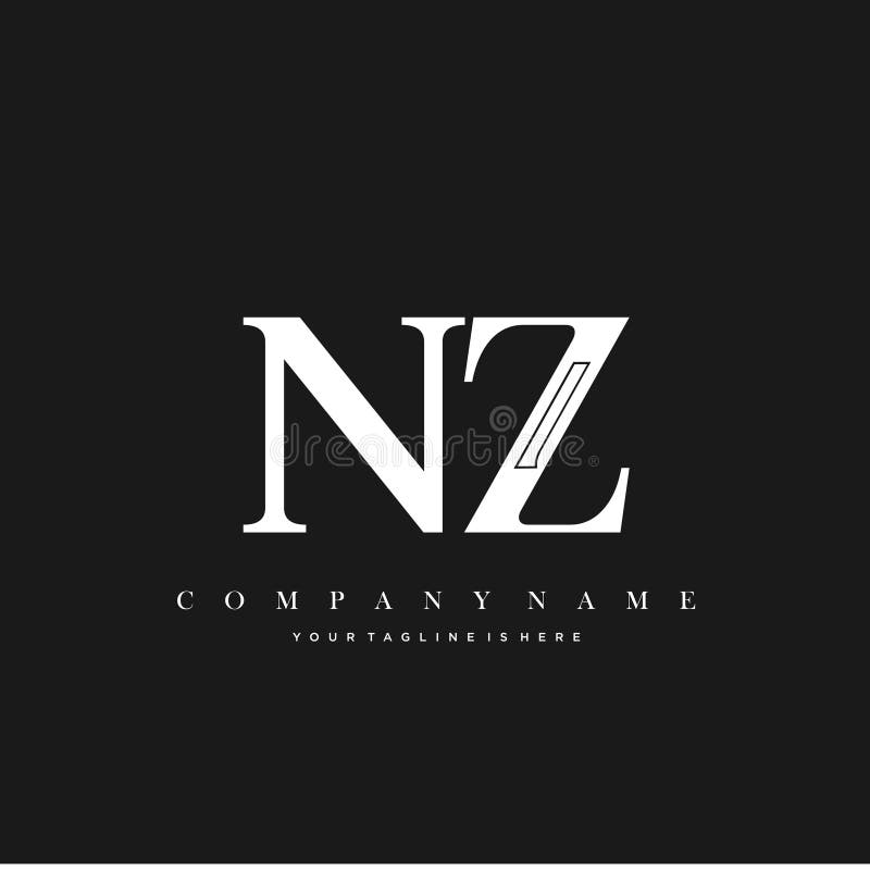 Initial Letter NZ Logo Template Design Stock Vector - Illustration of ...