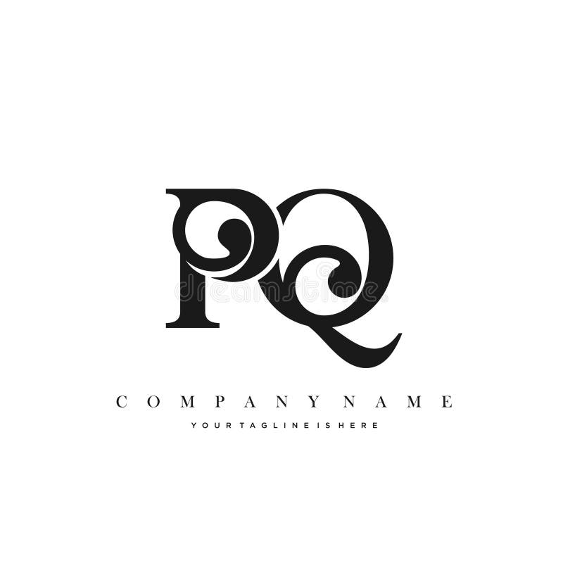 Initial Letter PQ Logo Template Design Stock Illustration ...