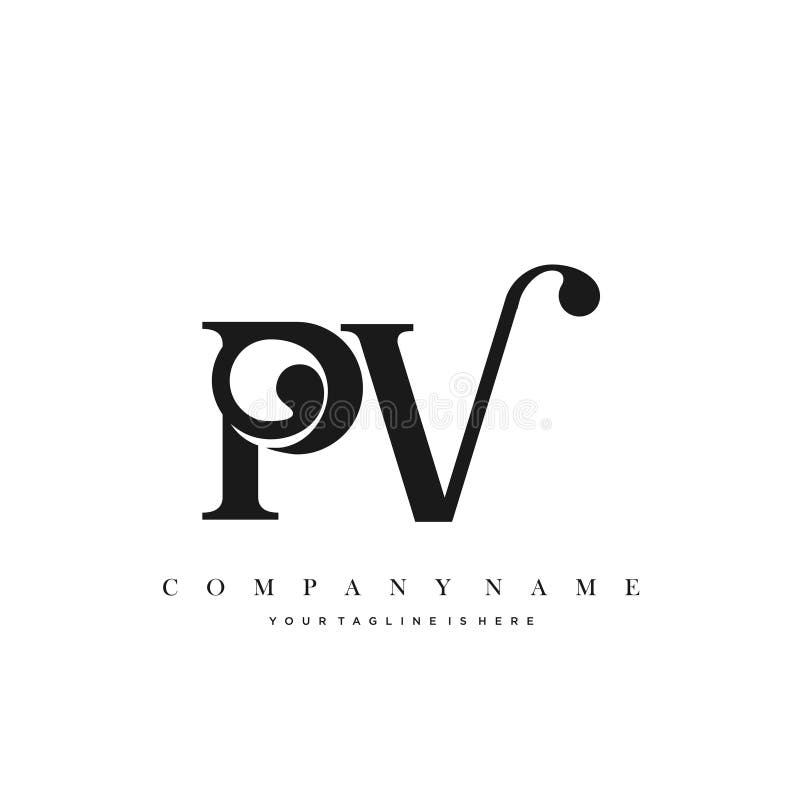 Initial Letter PV Logo Template Design Stock Vector - Illustration of ...