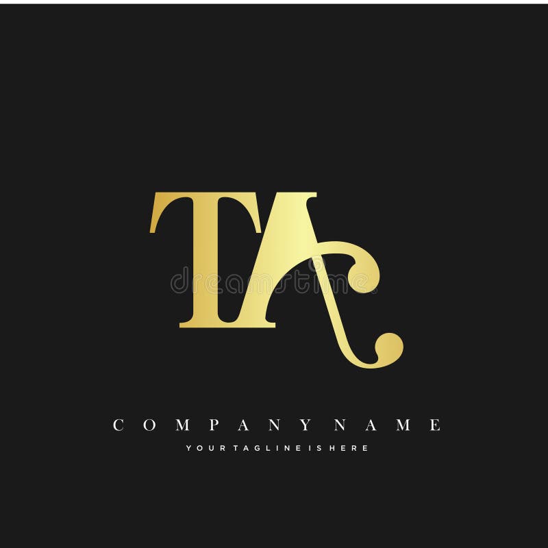 Initial Letter TA Logo Template Design Stock Vector - Illustration of ...