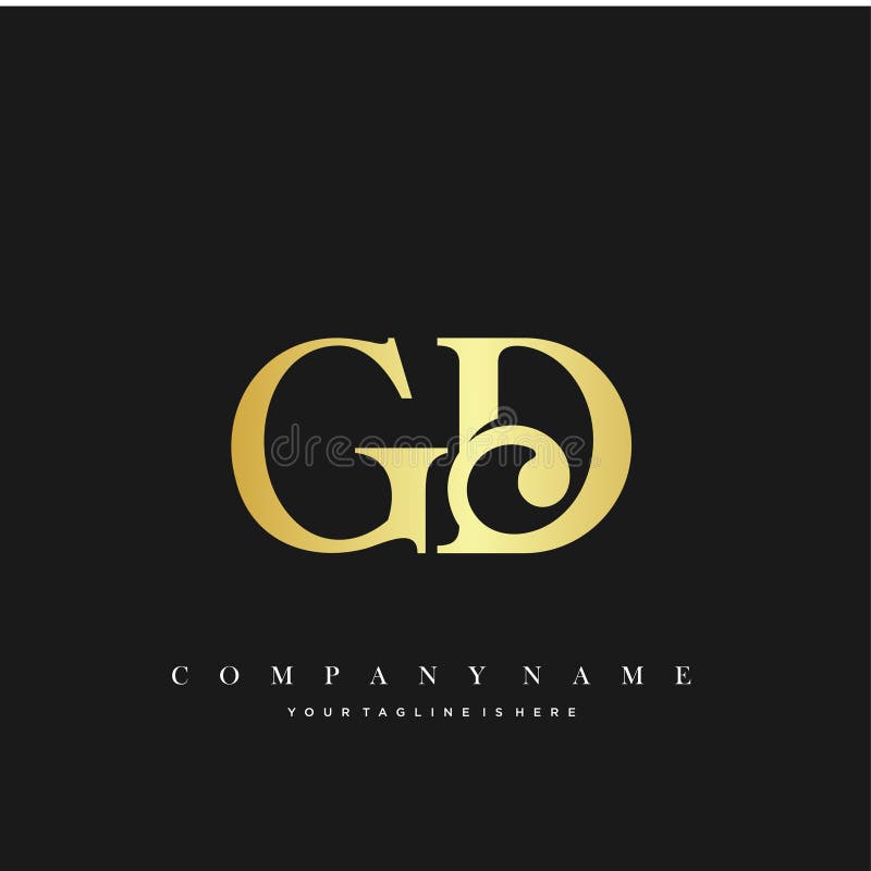 Initial Letter GD Logo Template Design Stock Vector - Illustration of ...