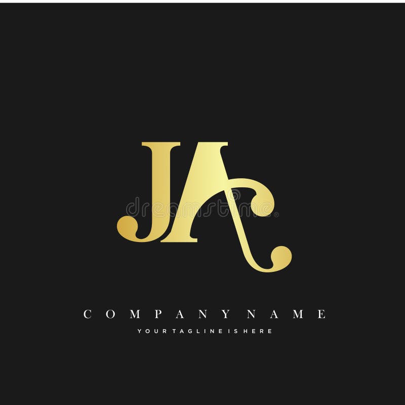Initial Letter JA Logo Template Design Stock Vector - Illustration of ...