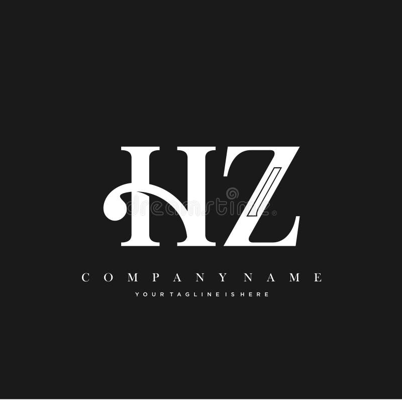 Initial Letter HZ Logo Template Design Stock Vector - Illustration of ...