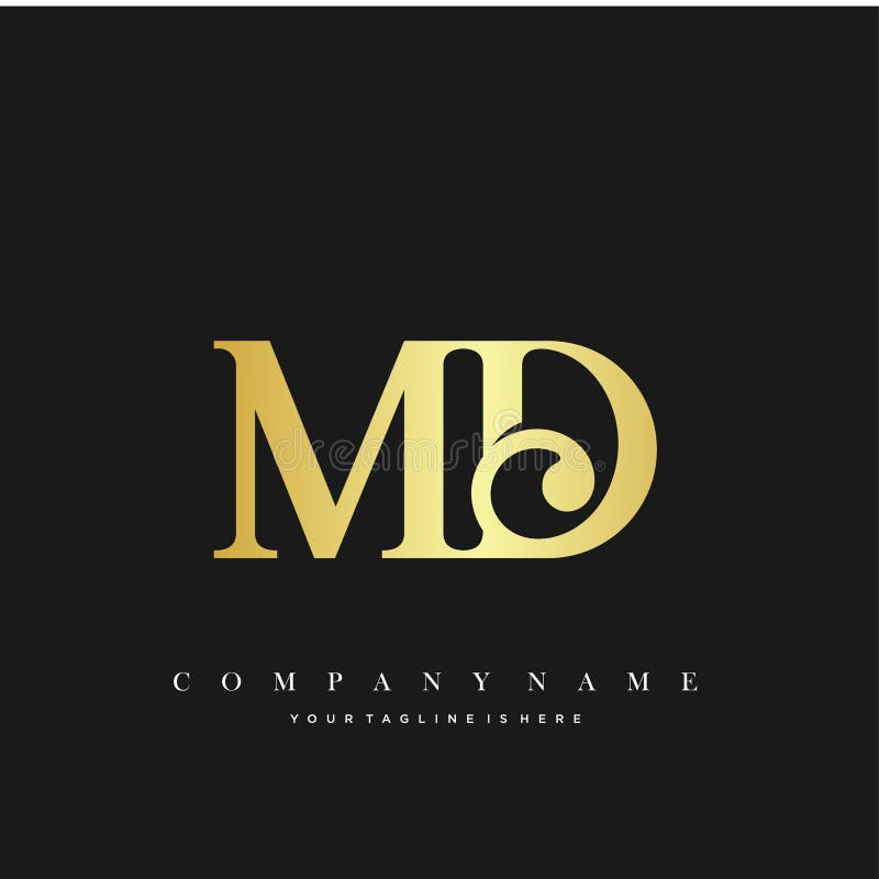 Initial MD Letter Logo Design Vector Template. Abstract Letter MD Logo ...