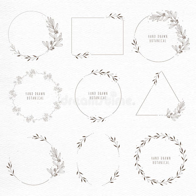 Flower Wreath Line Art Stock Illustrations – 14,027 Flower Wreath Line ...