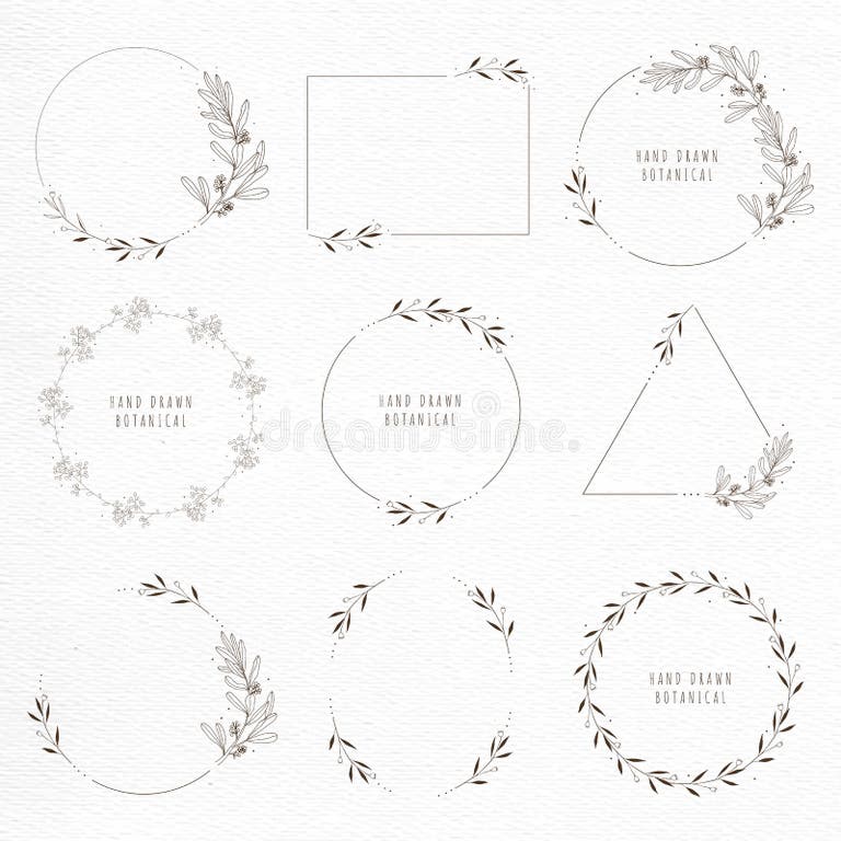 Flower Wreath Line Art Stock Illustrations – 21,752 Flower Wreath Line ...