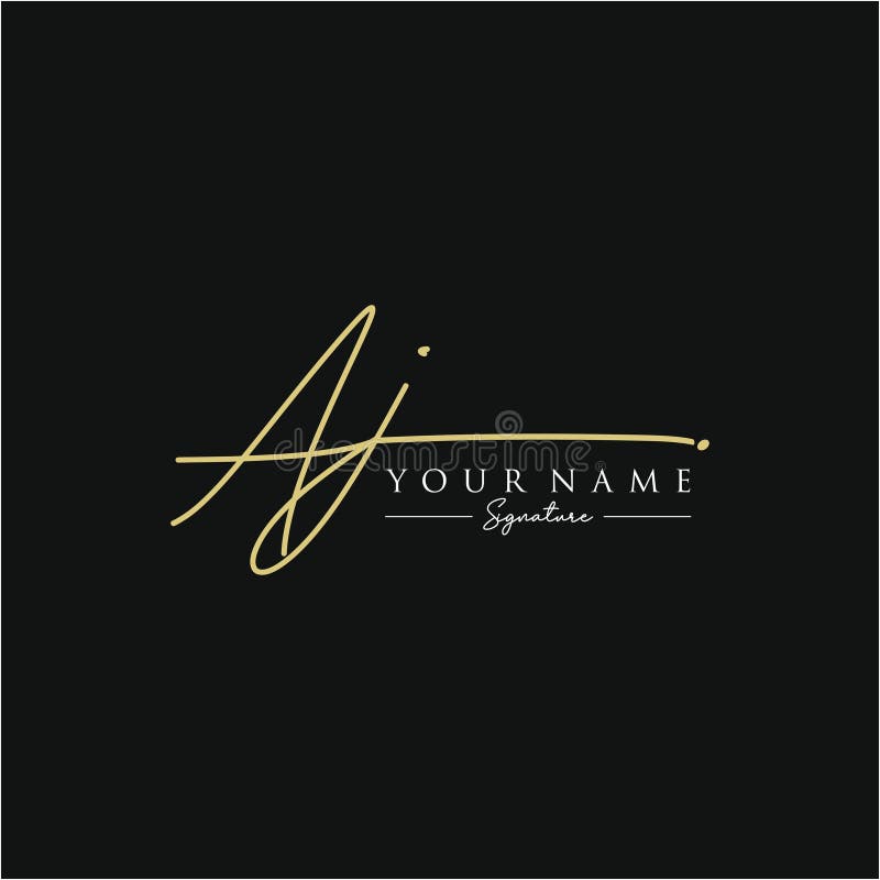 Letter AJ Signature Logo Template Vector Stock Vector - Illustration of ...
