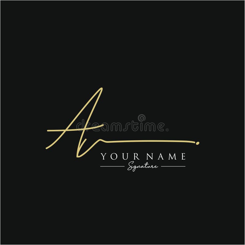 Letter AV Signature Logo Template Vector Stock Vector - Illustration of ...
