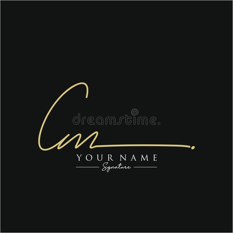 Letter CM Signature Logo Template Vector Stock Vector - Illustration of ...