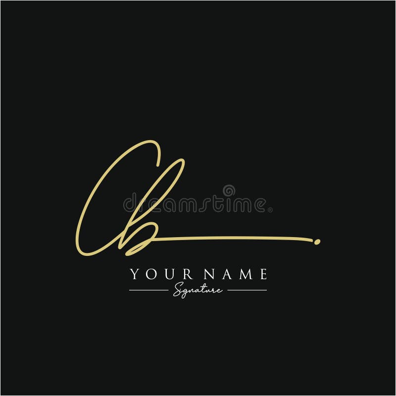 Letter CB Signature Logo Template Vector Stock Vector - Illustration of ...