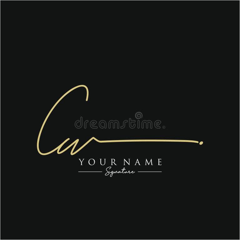 Letter CW Signature Logo Template Vector Stock Vector - Illustration of ...
