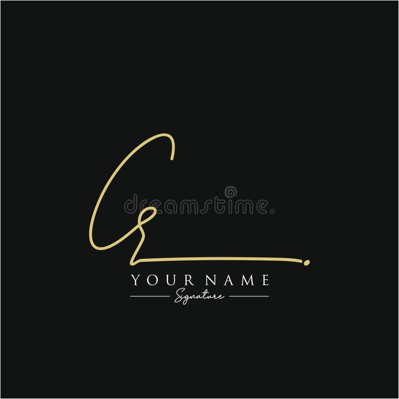 Letter CR Signature Logo Template Vector Stock Vector - Illustration of ...