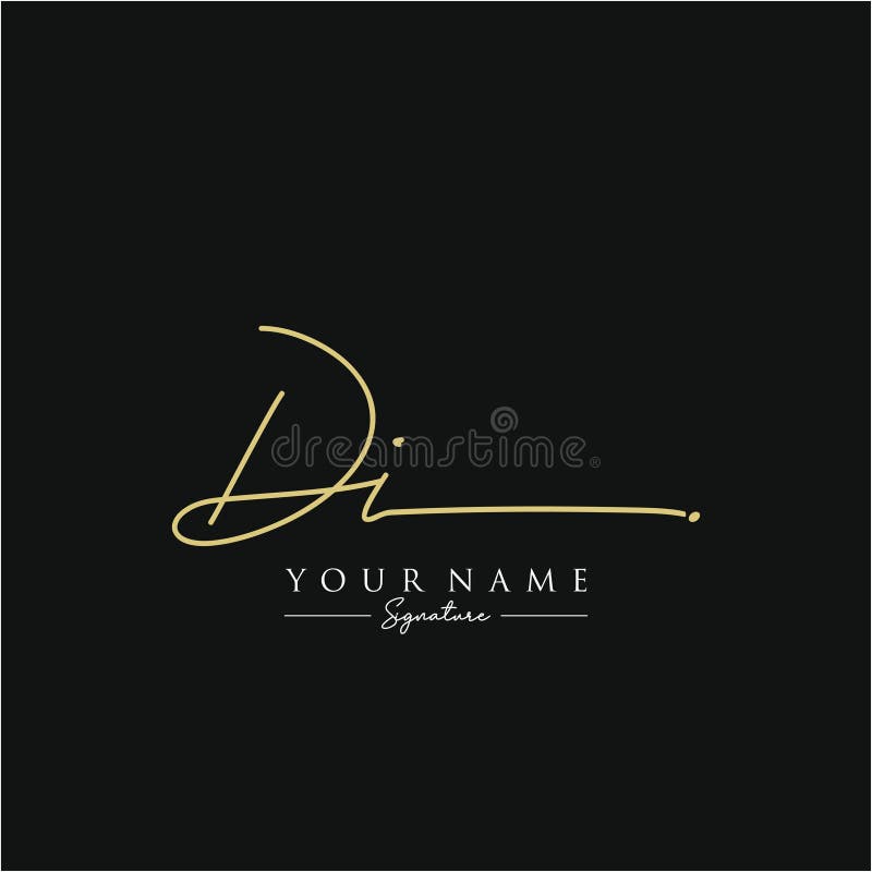 Letter DI Signature Logo Template Vector Stock Vector - Illustration of ...