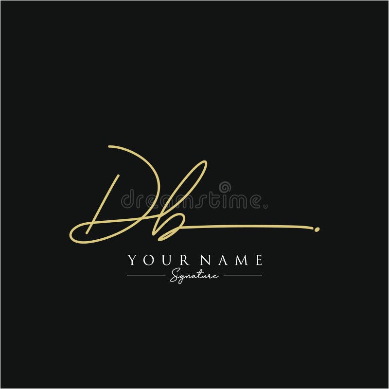 Letter DB Signature Logo Template Vector Stock Vector - Illustration of ...
