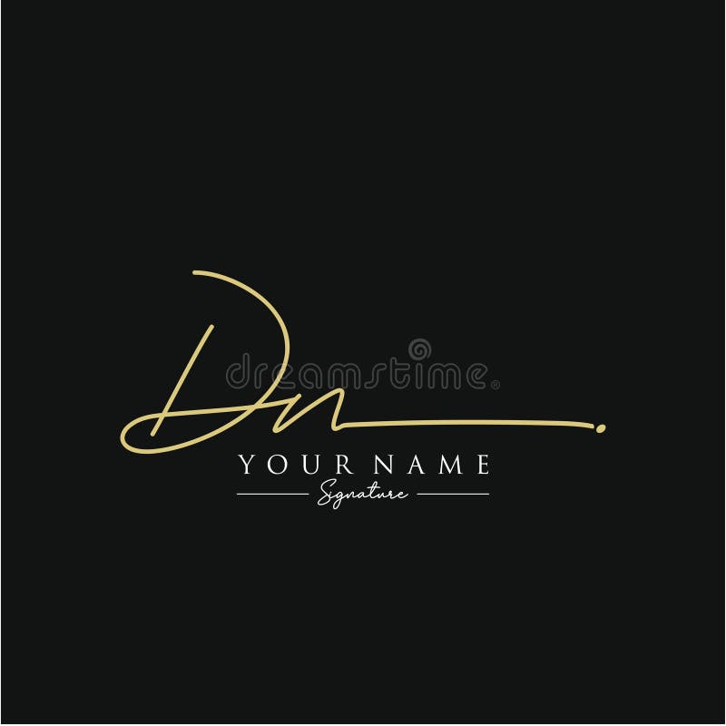 Letter DN Signature Logo Template Vector Stock Vector - Illustration of ...