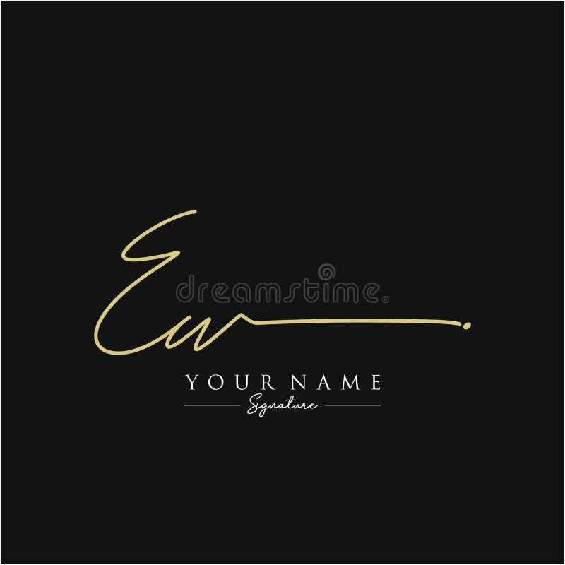 Letter EW Signature Logo Template Vector Stock Vector - Illustration of ...