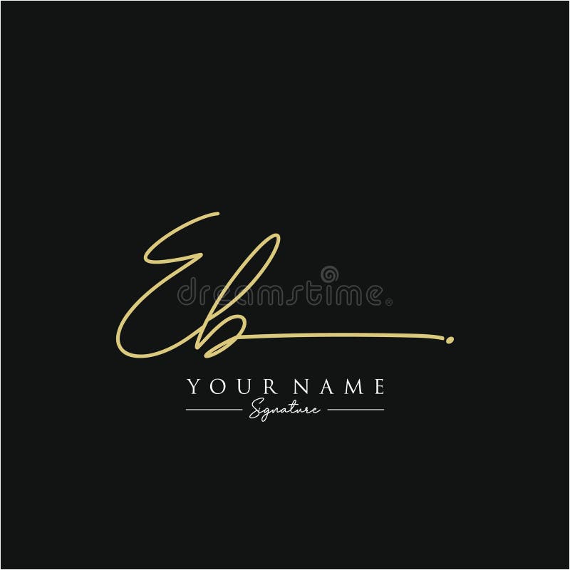 Letter EB Signature Logo Template Vector Stock Vector - Illustration of ...