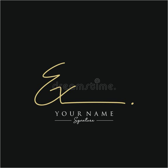 Letter EX Signature Logo Template Vector Stock Vector - Illustration of ...
