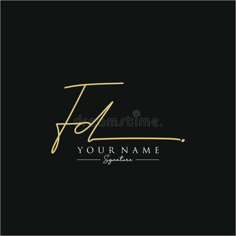 Letter FD Signature Logo Template Vector Stock Vector - Illustration of ...