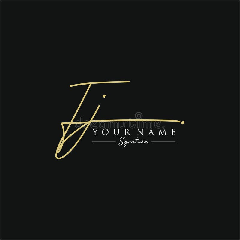 Letter FJ Signature Logo Template Vector Stock Vector - Illustration of ...