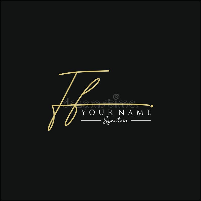 Letter FF Signature Logo Template Vector Stock Vector - Illustration of ...